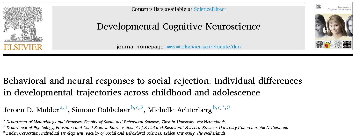 Behavioral and neural responses to social rejection: Individual differences in developmental ...